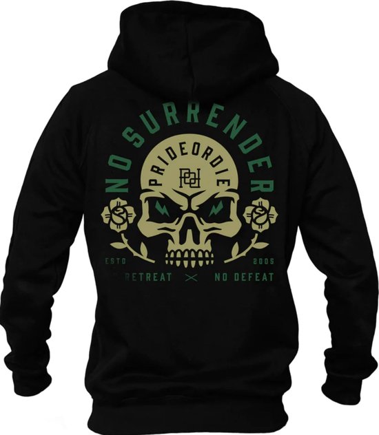 PRIDE or DIE Hoodie Vest NO SURRENDER Zwart - M | bol