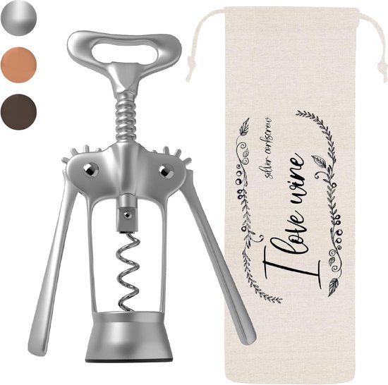 Kurkentrekker Wijnopener Wijnflesopener, flesopener, van roestvrij ...