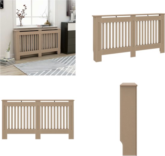 vidaXL Radiatorombouw 152x19x81 cm MDF - Radiatorombouw ...