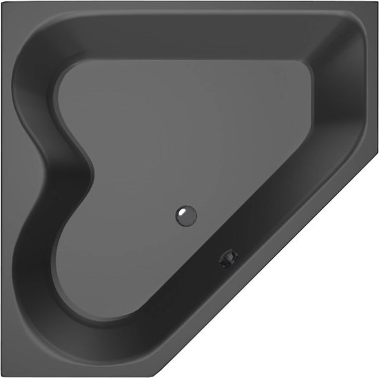 Xenz Cyprus inbouw hoekbad met ligzijde links 145x145cm ebony acryl | bol
