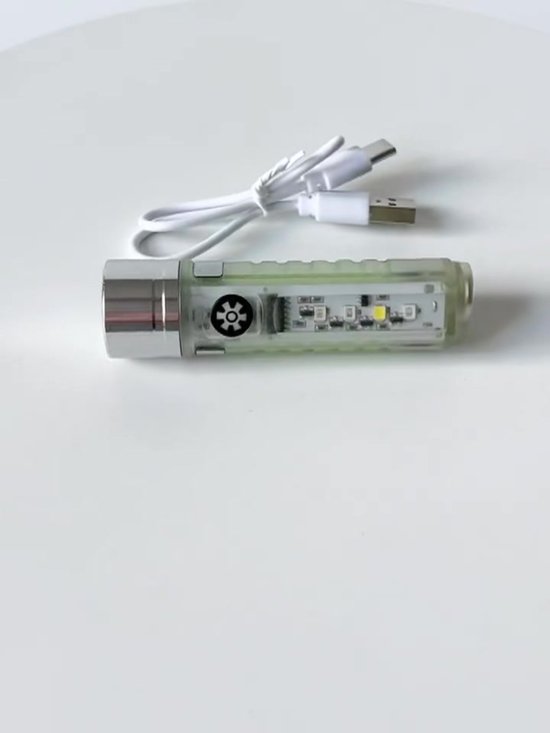 Zaklamp Mini Flashlight - Usb oplaadbaar - Led zaklamp - Led mini sleutelhanger - Met... | bol