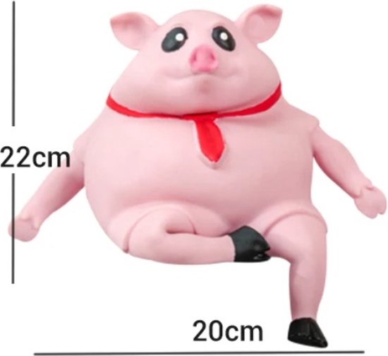 Klikkopers® - Squishy - Splat Pig - Varken Speelgoed - 25 cm - Anti ...