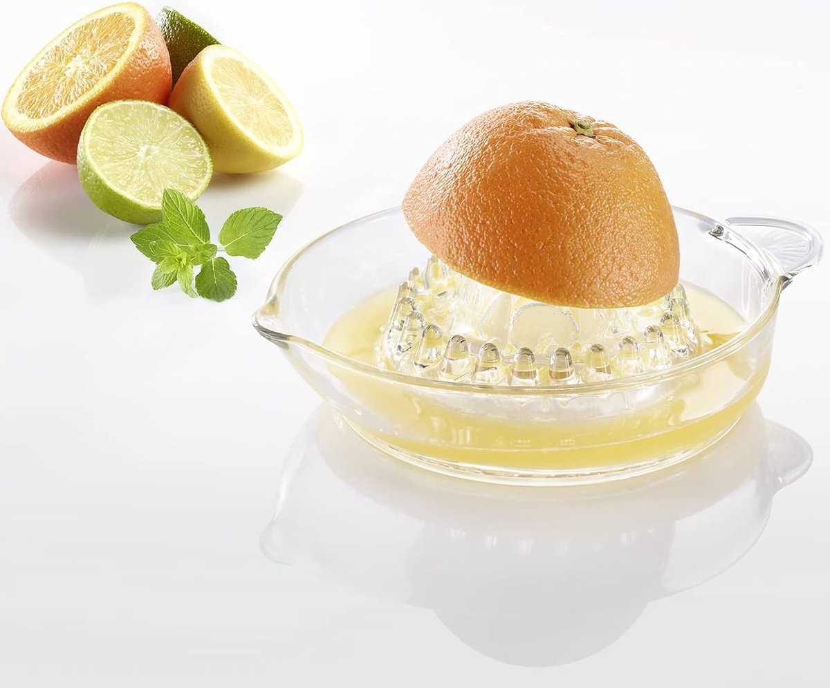 Citrus- en sinaasappelpers, inhoud: 250 ml, glas, transparant, | bol