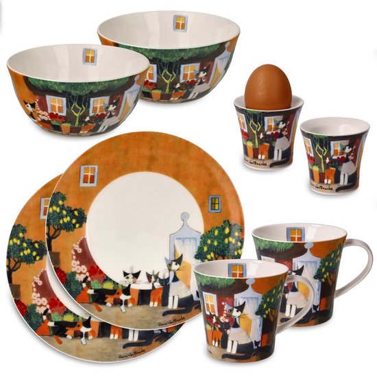 Goebel - Rosina Wachtmeister | Geschenkset Una bellissima giornata | 8 delige servies set | bol