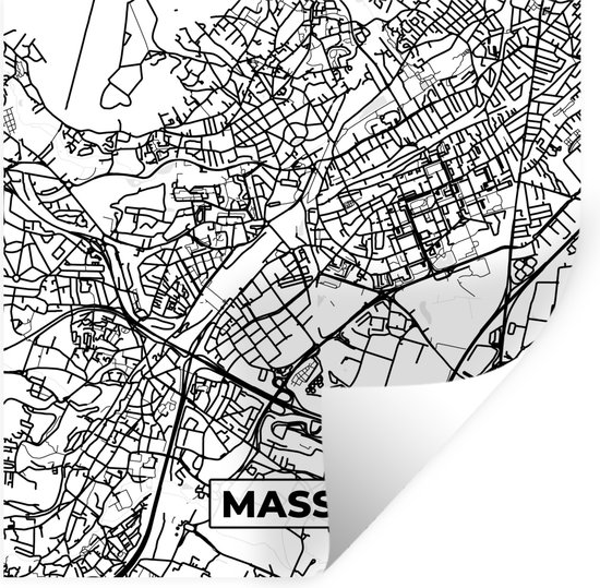 Muurstickers - Sticker Folie - Plattegrond - Kaart - Massy - Frankrijk ...