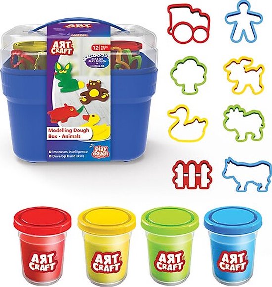 ART CRAFT- Klei Set - Dieren Klei Set - MODELING DOUGH BOX - Animals ...