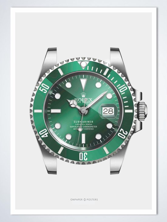 Poster Rolex Submariner 'Hulk' - Rolex Poster 50 x 70 cm | Werkkamer ...