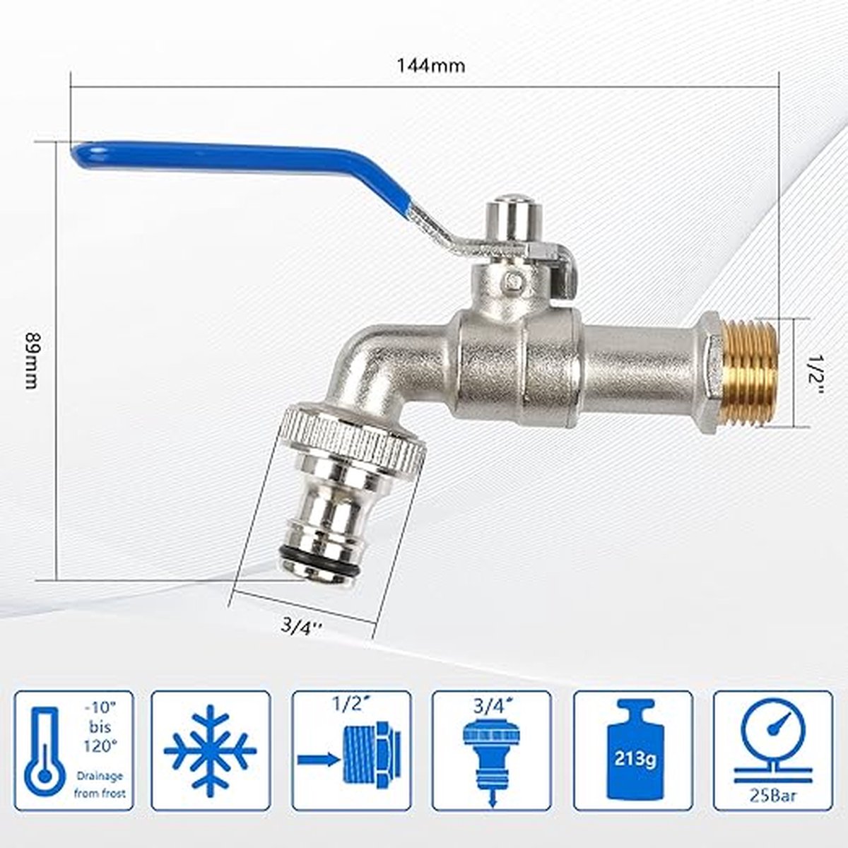 universele waterkraan voor de tuin / tuinkraan | bol