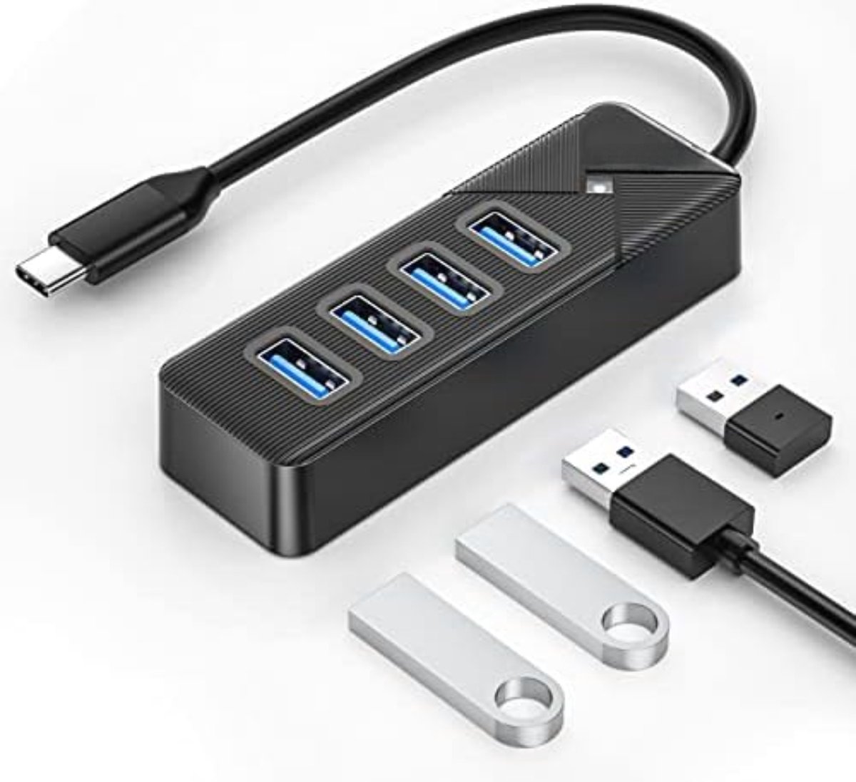Velox Usb Splitter Voor Laptop - Usb Splitter 4 Poorten - Zwart | bol