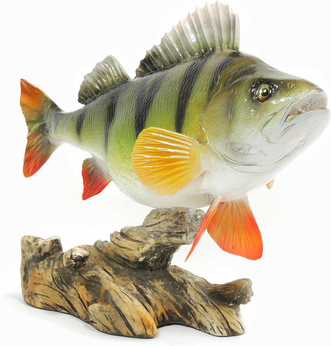 Perche de trophée de poisson réel 3D 34 cm, statue réaliste, statue de ...