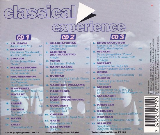 3CD Classical Experience - Diverse componisten - Diverse artiesten ...