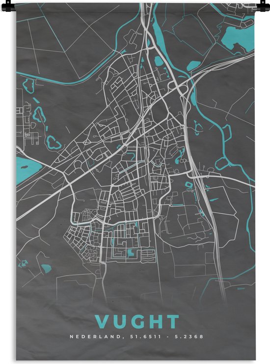 Wandkleed - Wanddoek - Vught - Stadskaart - Kaart - Plattegrond ...