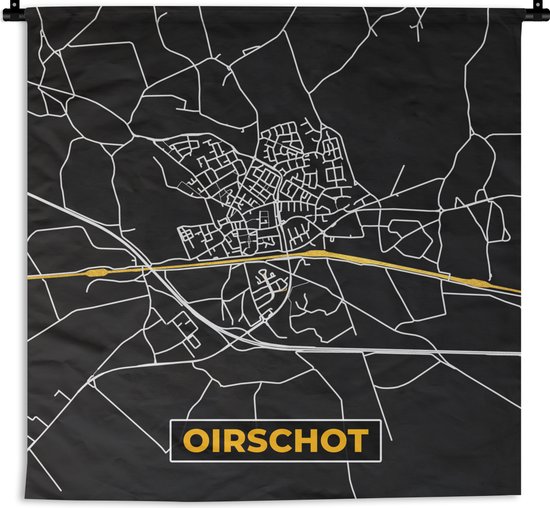 Wandkleed - Wanddoek - Black & gold - Oirschot - Kaart - Plattegrond ...