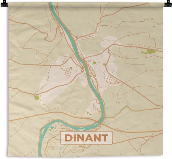 Wandkleed - Wanddoek - Stadskaart - België - Dinant - Plattegrond ...