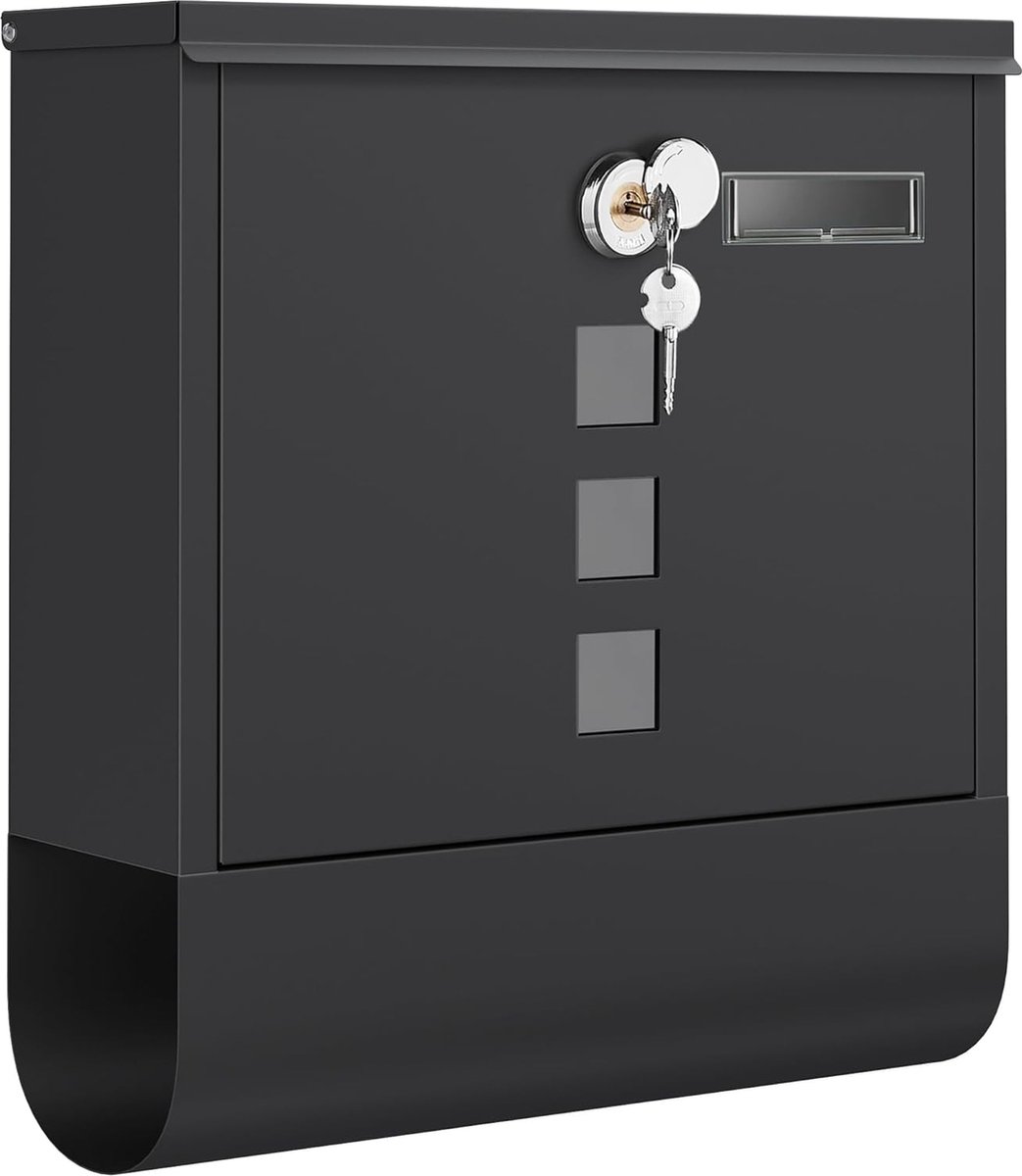 Brievenbus, wandbrievenbus, met slot met draaideksel, kijkvenster ...