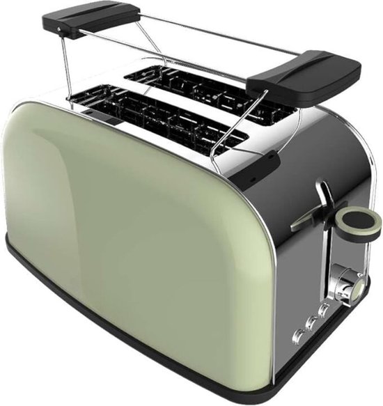 Broodrooster Retro – Toaster Met Kruimellade 850W - Tosti Apparaat ...