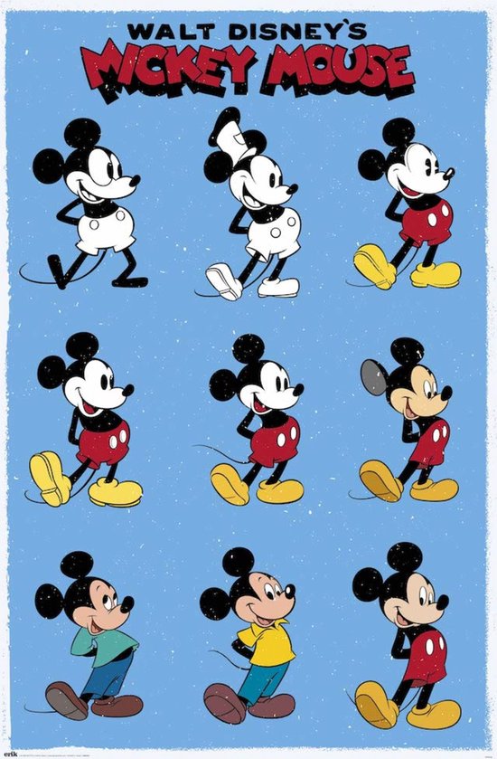Poster Disney Mickey Mouse Evol 61x91,5cm | bol