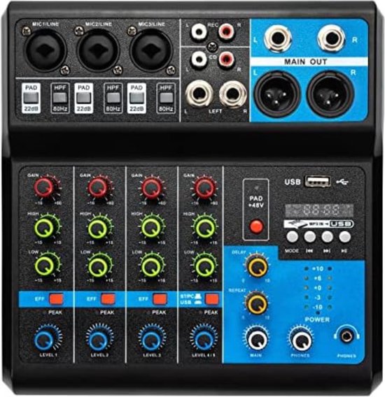 Mengpaneel dj - Mengpaneel mixer - Mengpaneel met versterker ...