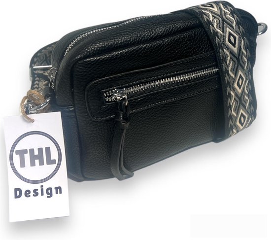 THL Design - Kleine Dames Schoudertas - Dames Tasje - 2 Banden - Bag ...
