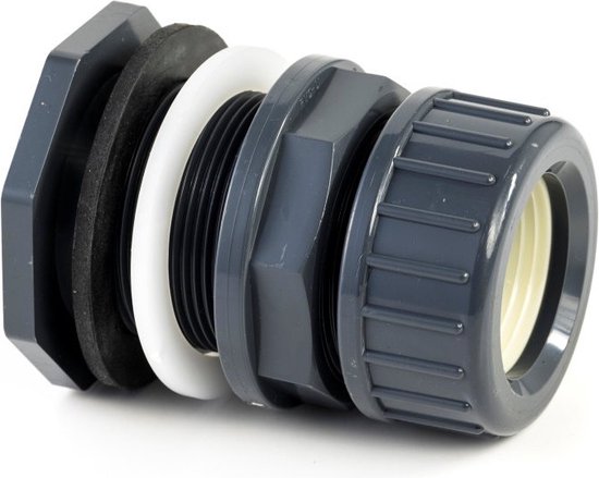 Druk PVC doorvoer met klemring - 50mm x 2 | bol