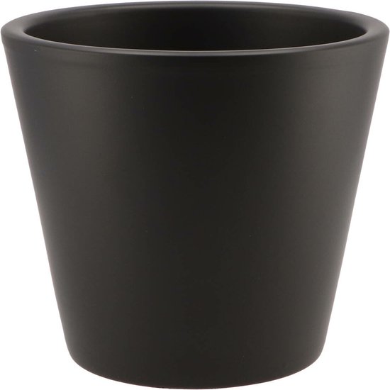 DK Design Bloempot/plantenpot Vinci - zwart mat - voor kamerplant - D19 ...
