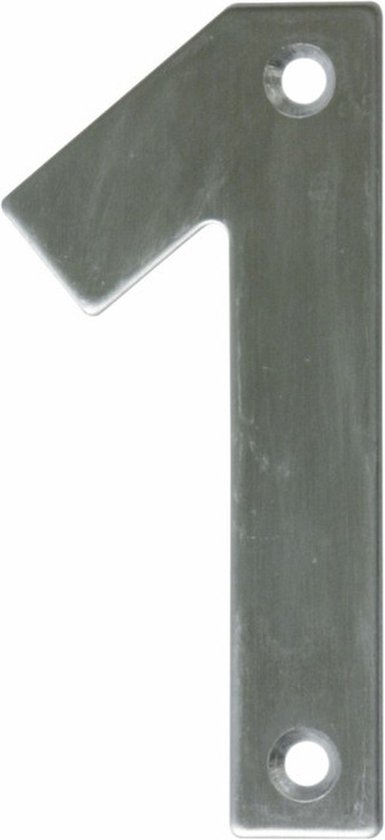 AMIG Huisnummer 18 - massief Inox RVS - 10cm - incl. bijpassende ...
