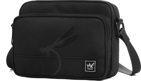 YLX Gear | Adair Crossbody Bag | Black Zwart | Dames| Heren| Eco-vriendelijk. | bol