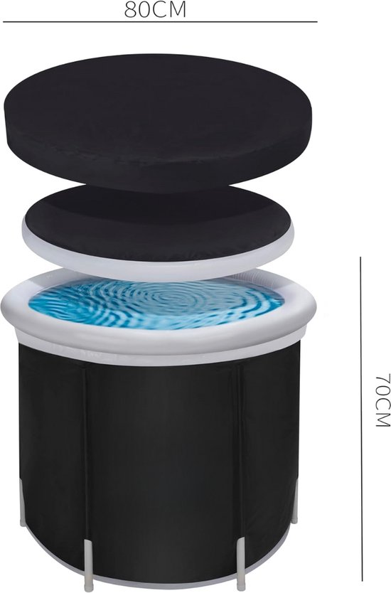 IJsbad 80 cm XL - Met Isolerende Afdekhoes - Opvouwbaar En Inklapbaar ...