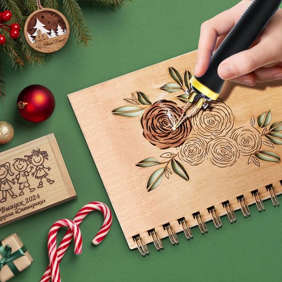 Houtbrander - Pyrografie - Houtbrander set - 20 delig - Soldeerbout ...