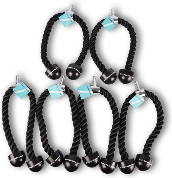 Set van 6 Tricep Ropes voor Krachttraining - Ideaal voor Lat Pull Down ...