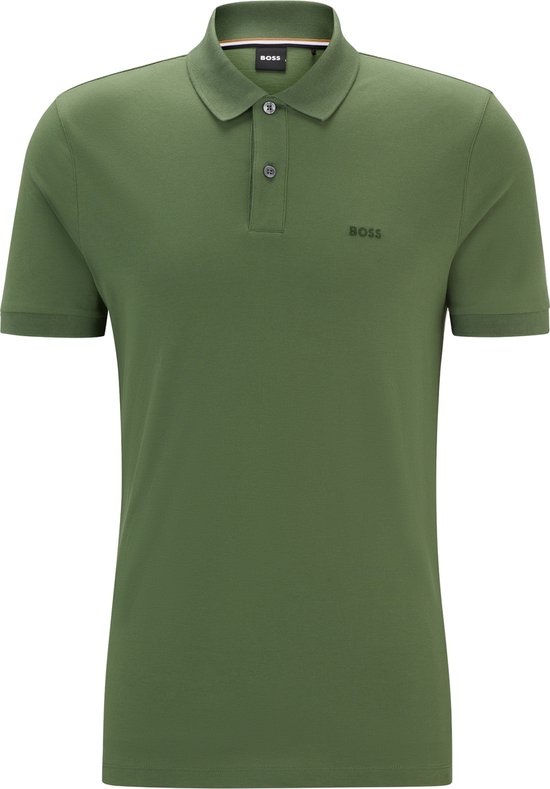 BOSS Pallas regular fit polo - pique - blauw - Maat: S | bol
