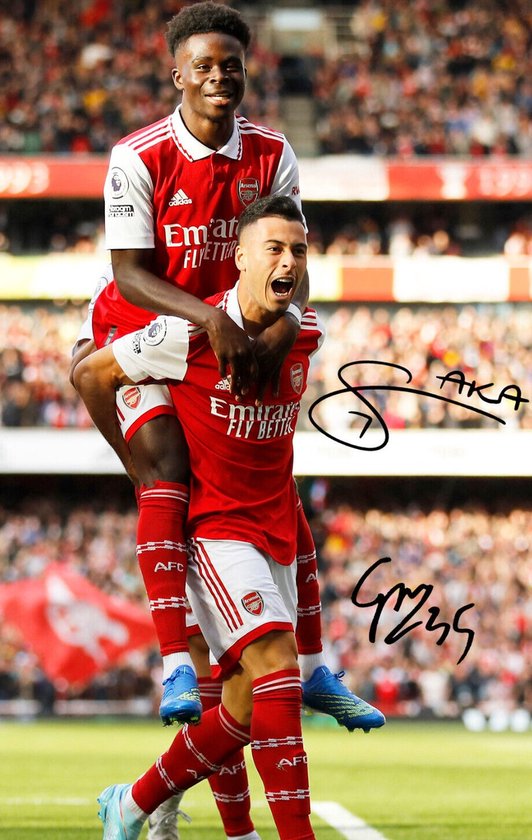 Bukayo Saka Ingelijste Handtekening – 15 x 10cm In Klassiek Zwart Frame ...