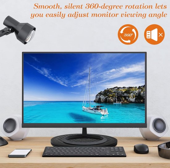 2 stuks draaischijven, 25 cm universeel draaiplateau van kunststof, zwart, 360 graden... | bol