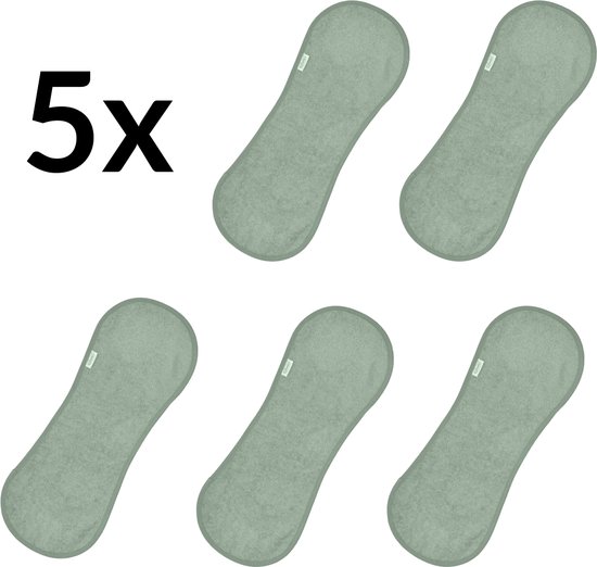 Funnies Schouderdoek | Spuugdoek | 5-pack | Stone Green | 20x55 cm ...