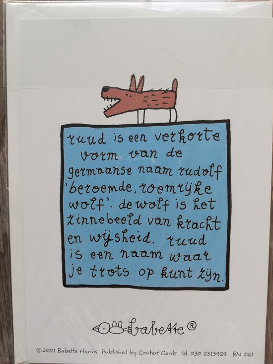 Wenskaart met naam Ruud | bol