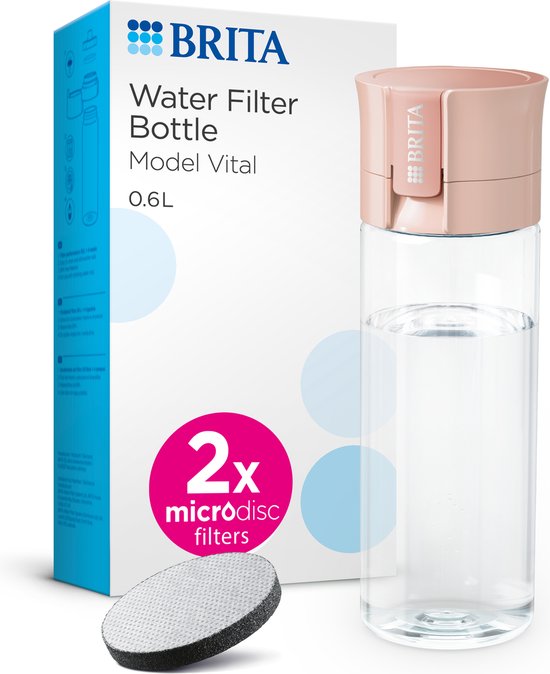 BRITA - Drinkfles VITAL voor Volwassenen - 0,6L - Abrikoos - inclusief ...