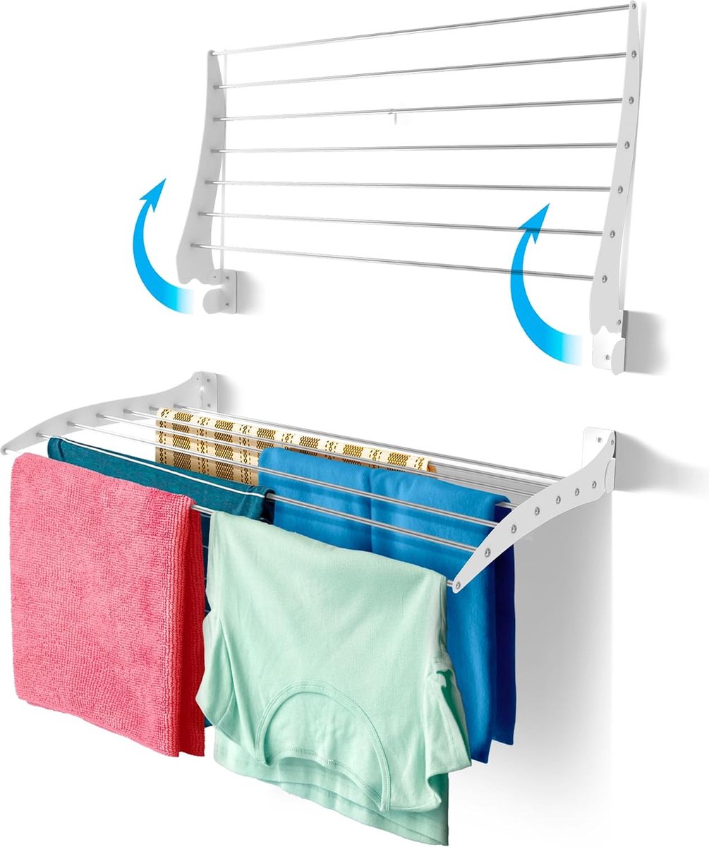 Equivera Wanddroogrek - Wanddroogrek Inklapbaar - Droogrek - Wand ...