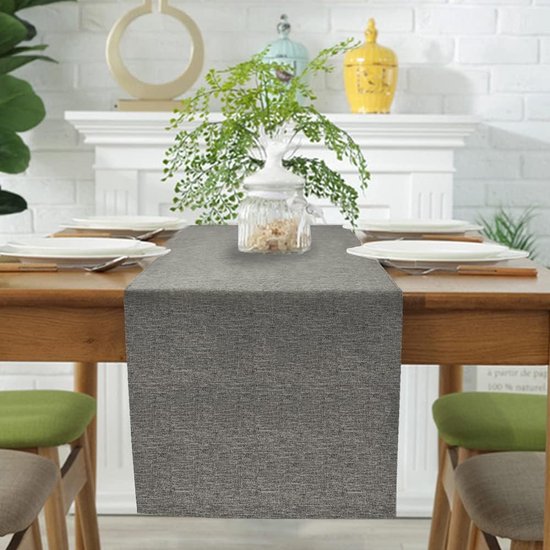 Tafelloper lente modern, tafelloper afwasbaar, tafelloper linnenlook, tafelloper... | bol