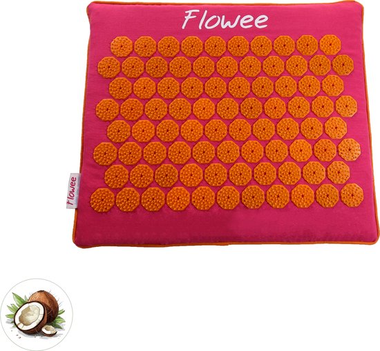 Flowee Spijkermat klein ECO - Fuchsia met Oranje - Vulling Kokosvezels ...