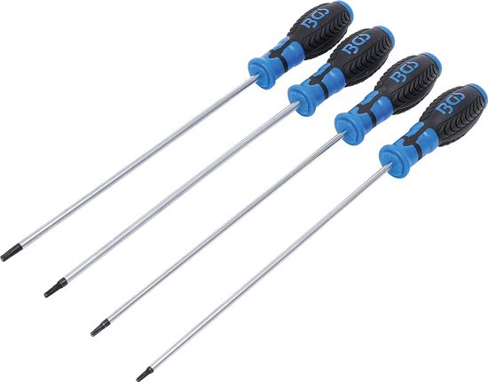 Schroevendraaierset, extra lang, T-profiel (voor Torx), T15 - T30, 4 ...