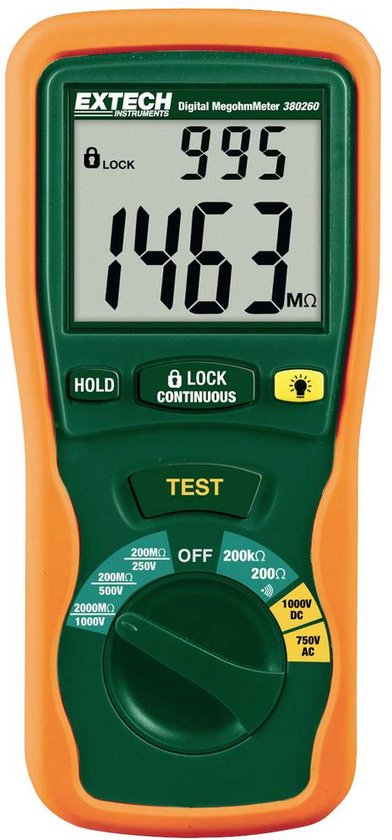 Extech Extech 380260 Isolatiemeter 250 V, 500 V, 1000 V 2000 MΩ | bol
