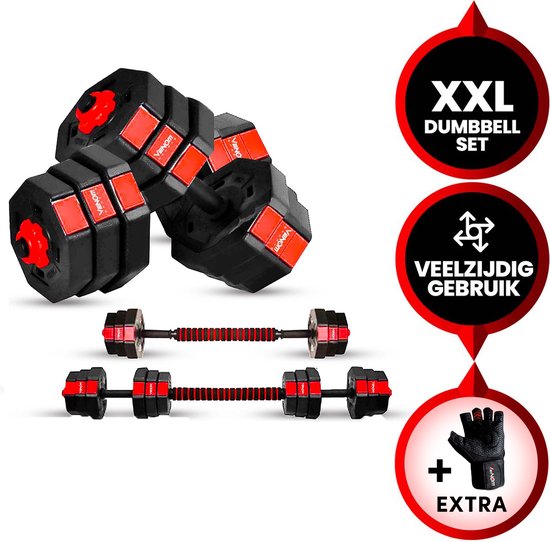 Venom Sports verstelbare dumbbell set tot 20kg - professionele 2-in-1 ...