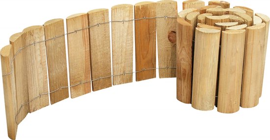 Tuintoppers Borderrand Hout - Grenen rolborder 180x20 cm | bol