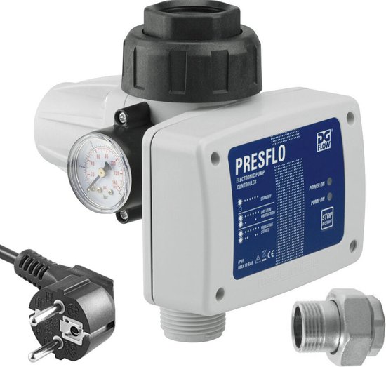 Presflo elektronische pompschakelaar, PF1215, met stekker en 3-delige ...
