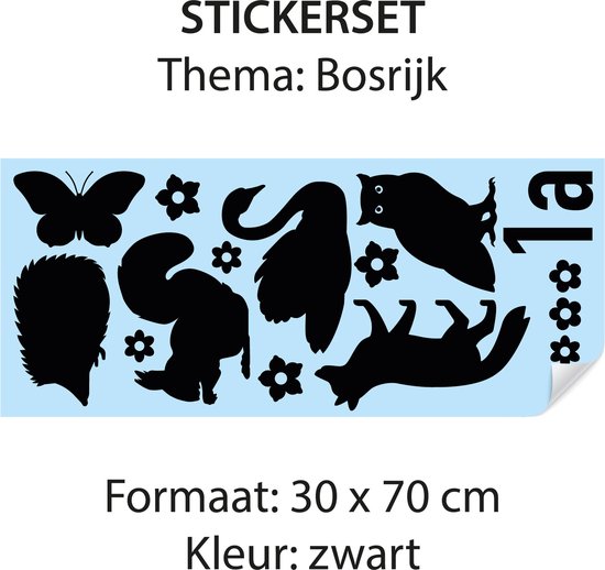 Stickervel - Bosrijk - 30 x 70 cm - zwart - stickers - stickers ...