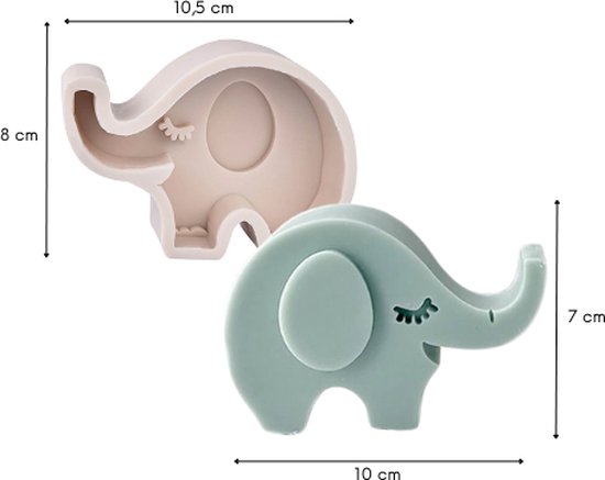 ZoeZo - Kaarsmal - Kraamdier olifant - Olifant - Kaars mallen ...