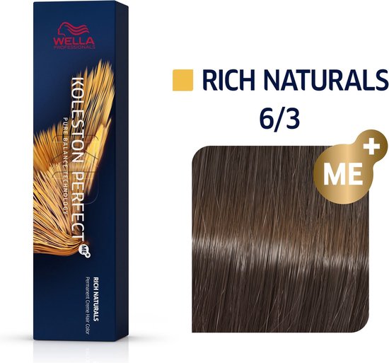 Wella Professionals Koleston Perfect Me+ - Haarverf - 6/3 Rich Naturals - 60ml | bol