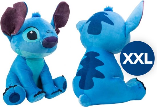 Stitch Pluche Knuffel 125 cm XXL + Geluid ( Blauw ) - Mega Grote XL ...