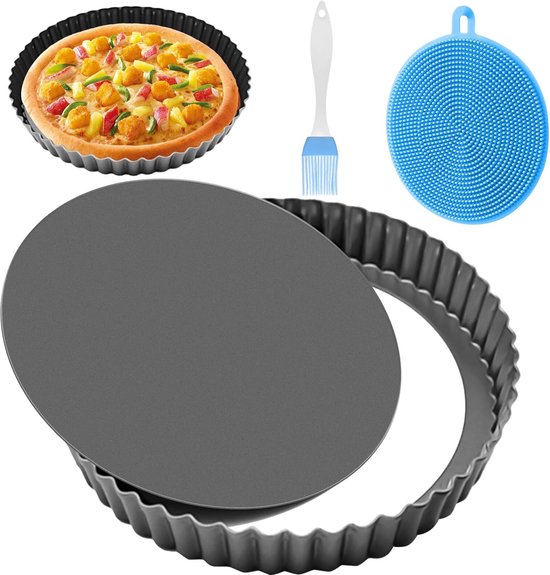 Taartvorm met hefbodem, 28 cm, taartvorm met siliconen ...