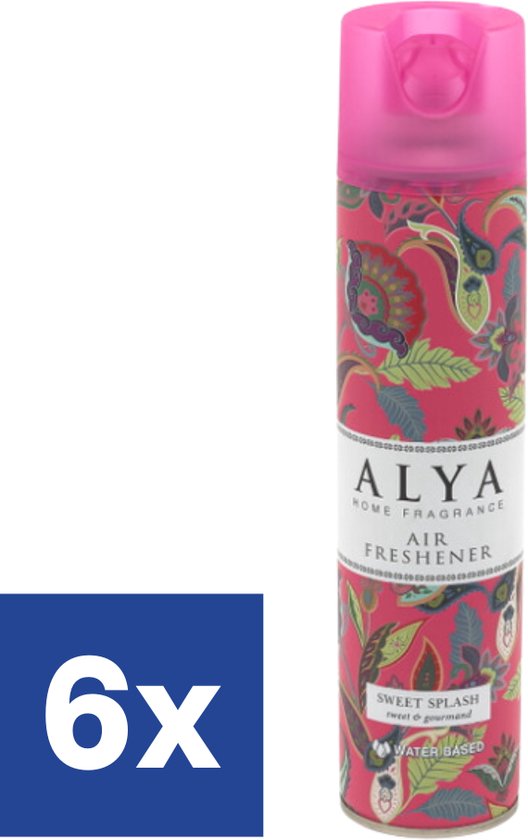 Alya Luchtverfrisser Sweet Splash Spray - 6 x 300 ml | bol